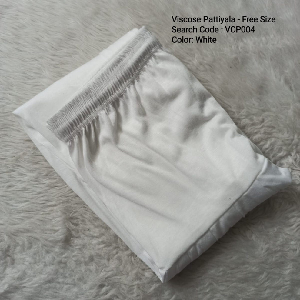 White Free Size Viscose Patiala - VCP004 – Pragnya Collections